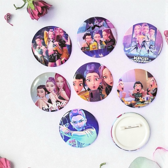 Accessories | Kpop Themed Button Pinslot Of 2 | Poshmark